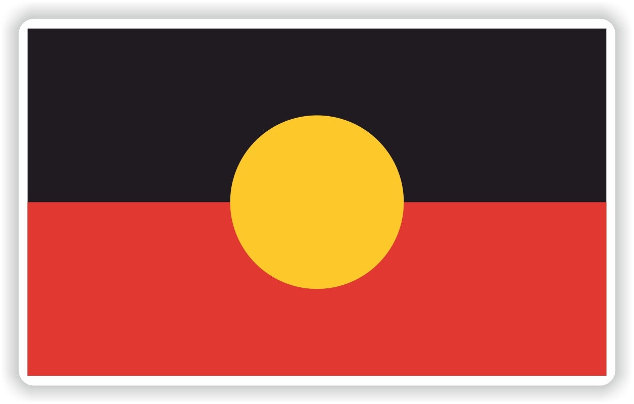 Australian Aboriginal Flag Sticker for Laptop Book Fridge Guitar ...