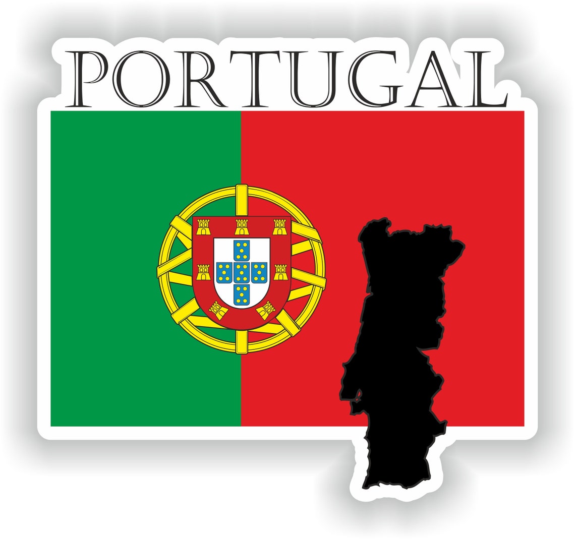 Portugal Sticker Flag MF for Laptop Book Fridge Guitar Motorcycle ...