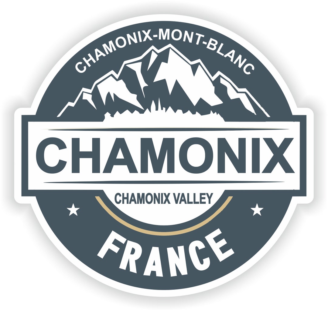 Chamonix Mont Blanc France Ski Snowboard Sticker for Laptop Book Fridge ...
