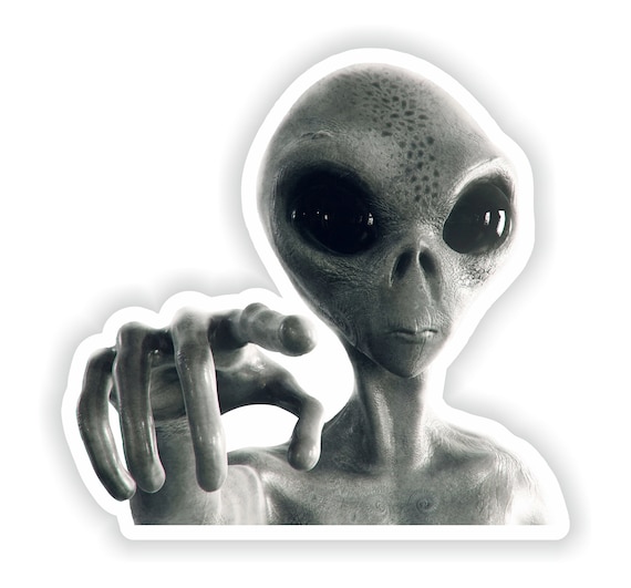 Alien Sticker 02 Space UFO for Laptop Book Fridge Guitar | Etsy