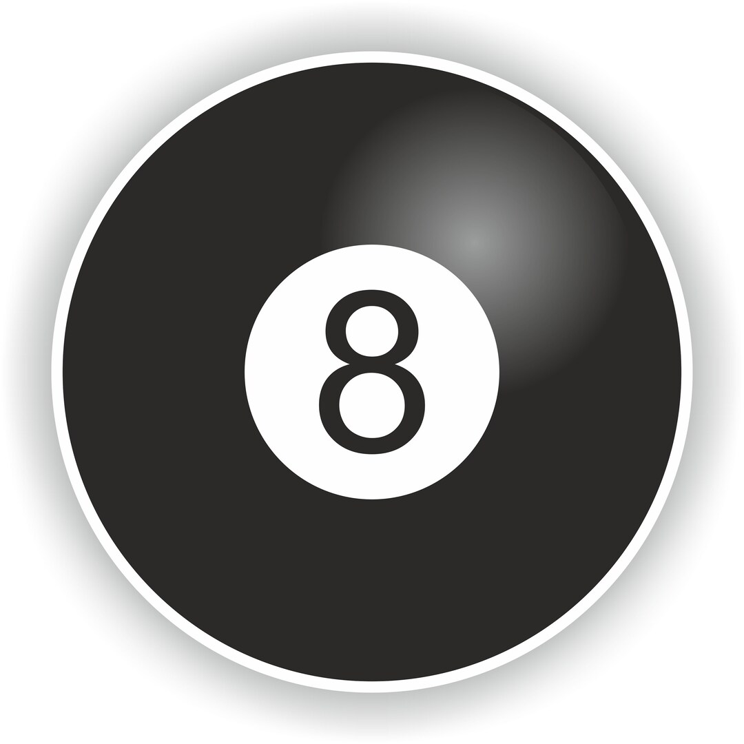 Lucky 8 Ball - Digital File Download - Svg, Png, Eps, Jpg - Etsy