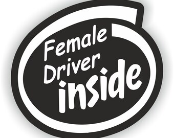 Female Driver Sticker | Etsy