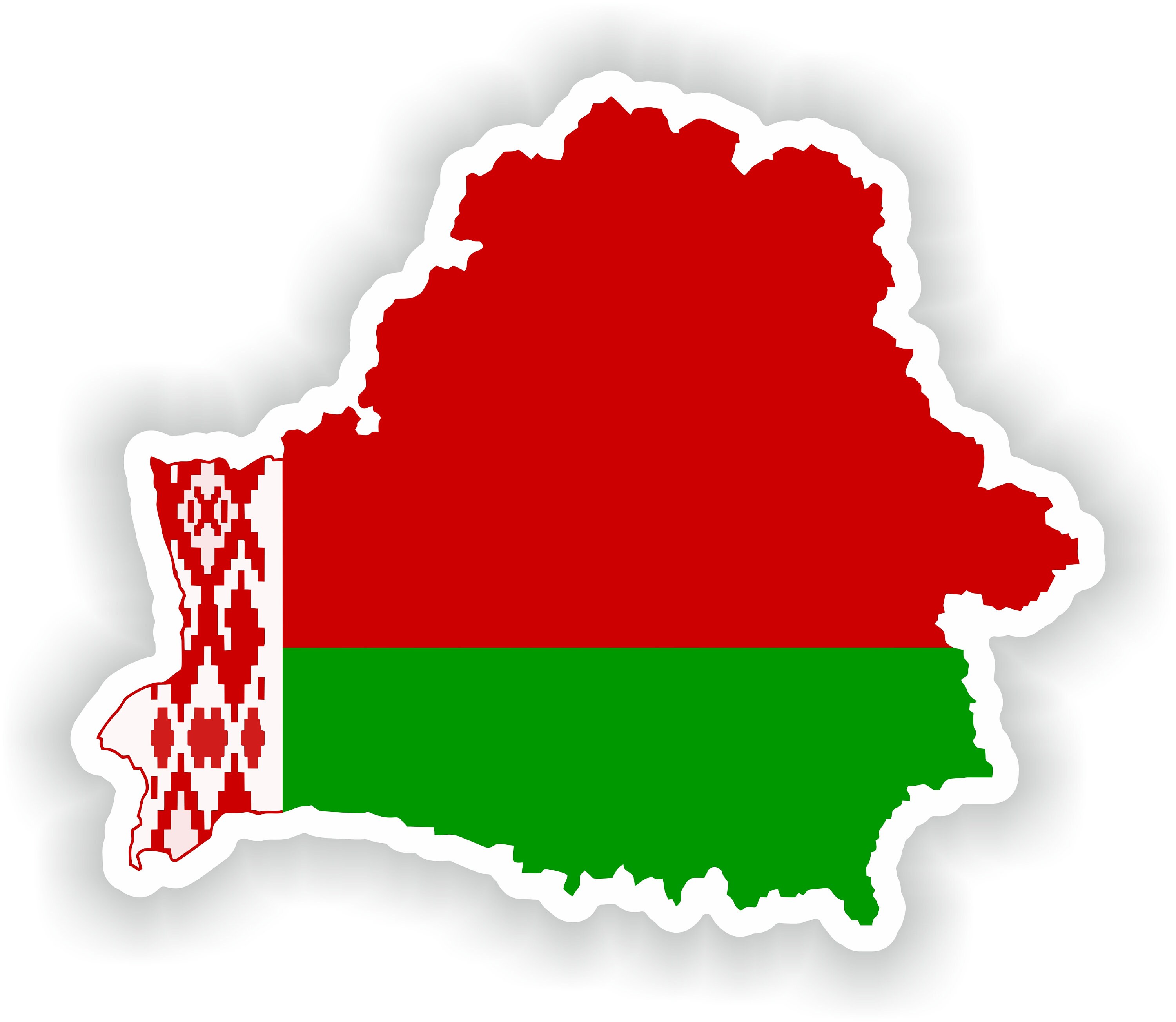 Belarus Flag Outline Belarus Flag Map Cross Stitch Pattern Digital PDF
