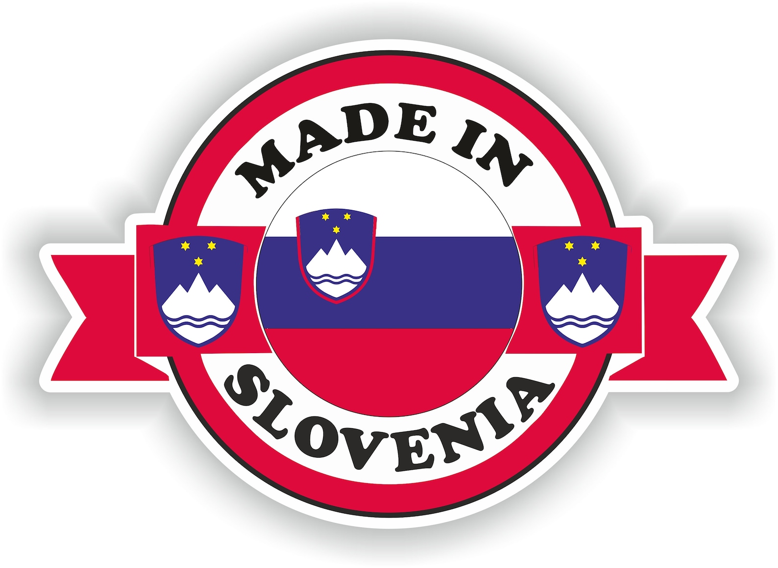 Slovenia Made In, Sticker Flag for Laptop Book Fridge Water Bottle ...