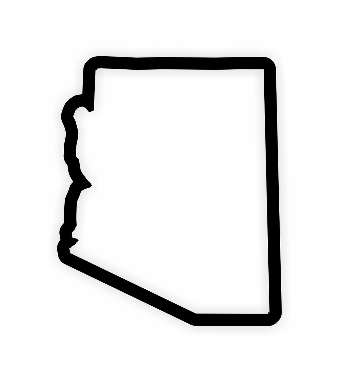 Arizona Map Flag Outline Sticker for Laptop Book Fridge Guitar ...