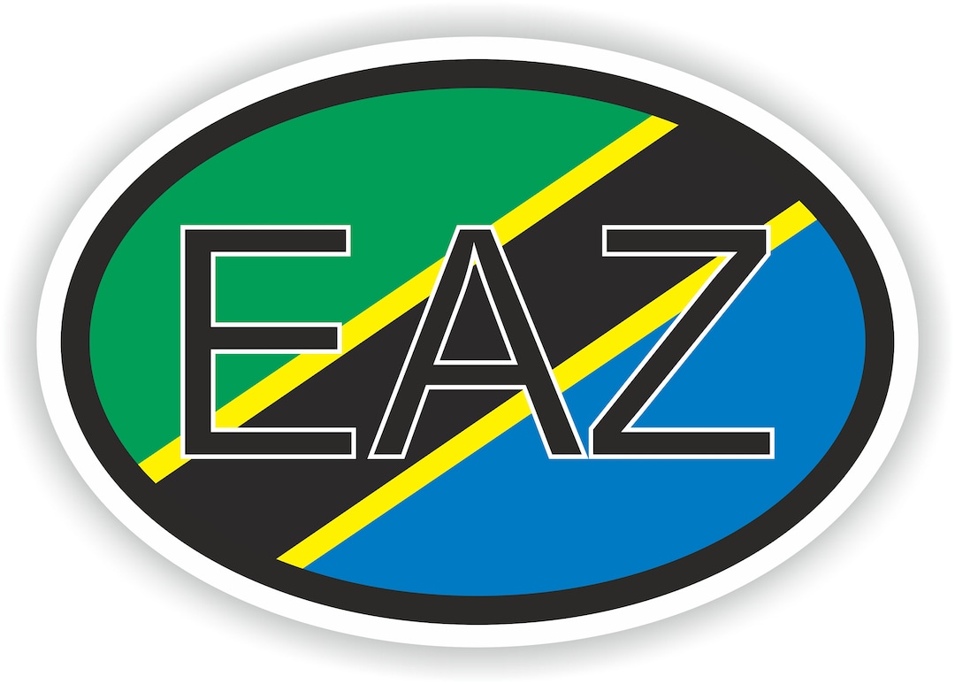 TANZANIA Country Code Oval Sticker With Flag for Bumper Laptop Book ...