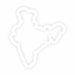 India Map Flag Outline Sticker for Laptop Book Fridge Guitar Motorcycle ...