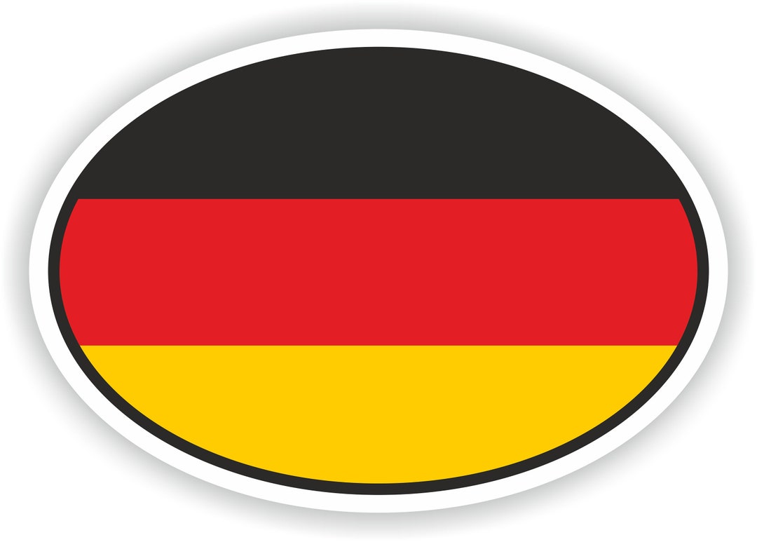 Germany Oval Sticker With Flag for Bumper Laptop Book Fridge Motorcycle ...