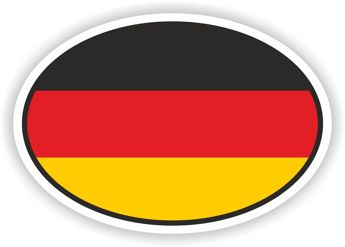Germany Oval Sticker With Flag for Bumper Laptop Book Fridge Motorcycle ...