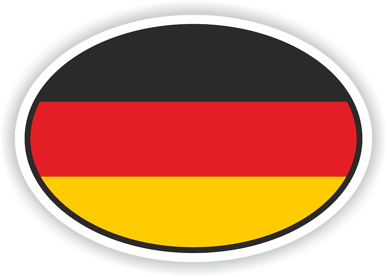 Germany Oval Sticker With Flag for Bumper Laptop Book Fridge Motorcycle ...