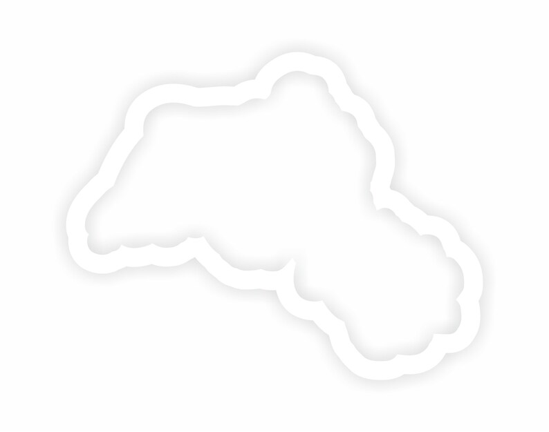 Kurdistan Map Flag Outline Sticker for Laptop Book Fridge Guitar ...