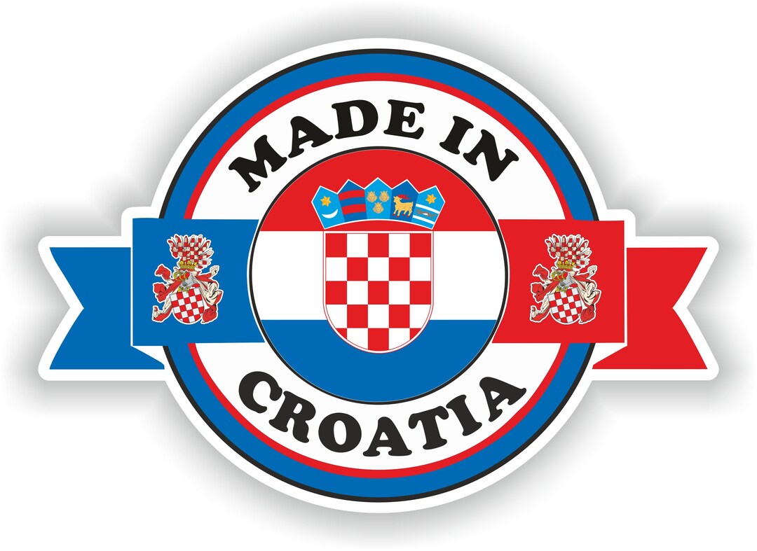 Croatia Made In, Sticker Flag for Laptop Book Fridge Water Bottle ...