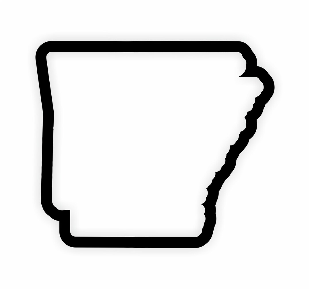 Arkansas Map Flag Outline Sticker for Laptop Book Fridge Guitar ...