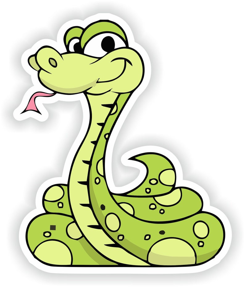 Snake Smiling Funny Sticker for Bumper Car Van Truck Motorcycle Helmet ...