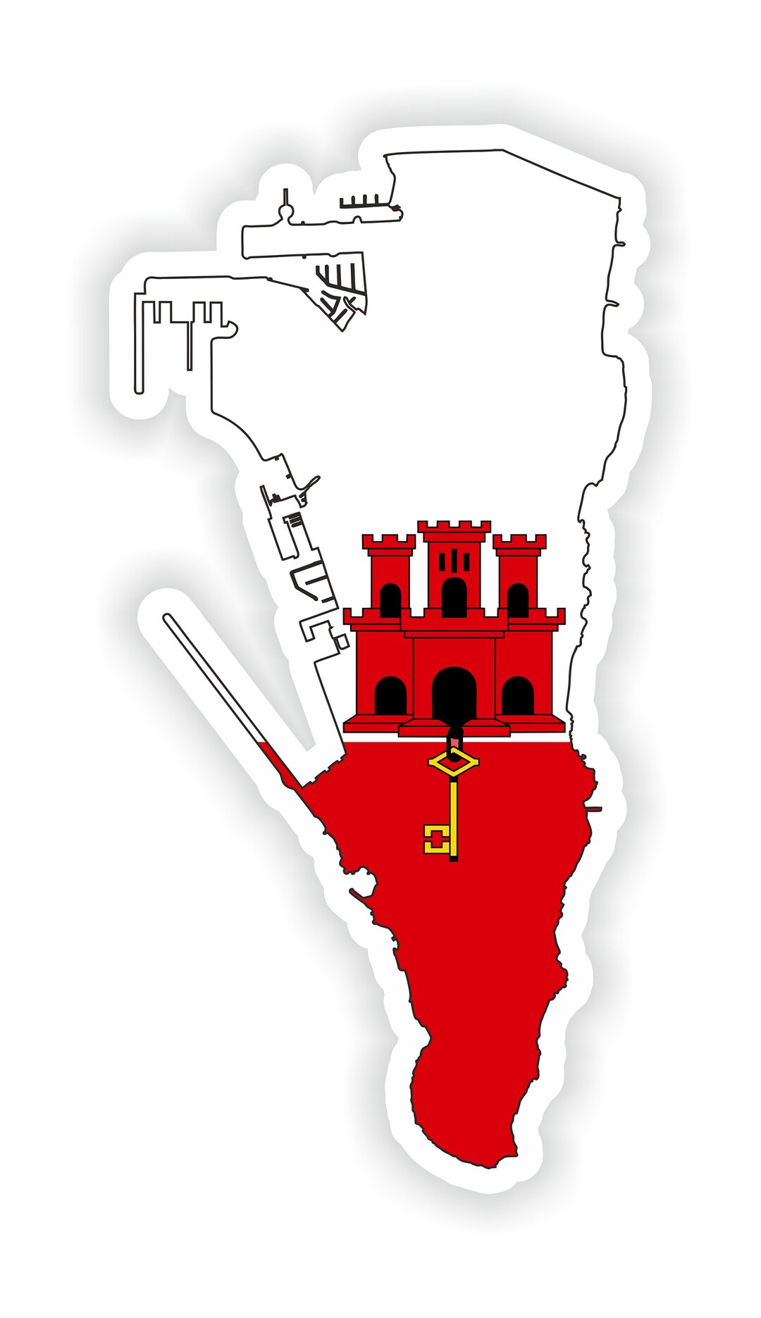 Gibraltar Map Flag - Digital File Download - Svg, Png, Eps, Jpg - Etsy