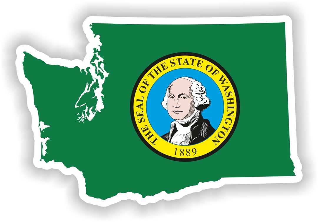 Washington Map Flag - Digital File Download - Svg, Png, Eps, Jpg - Etsy