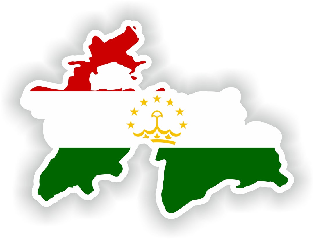 Tajikistan Map Flag - Digital File Download - Svg, Png, Eps, Jpg - Etsy