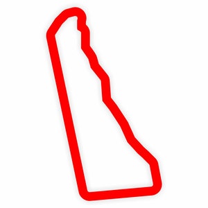 Delaware Map Flag Outline Sticker for Laptop Book Fridge Guitar ...