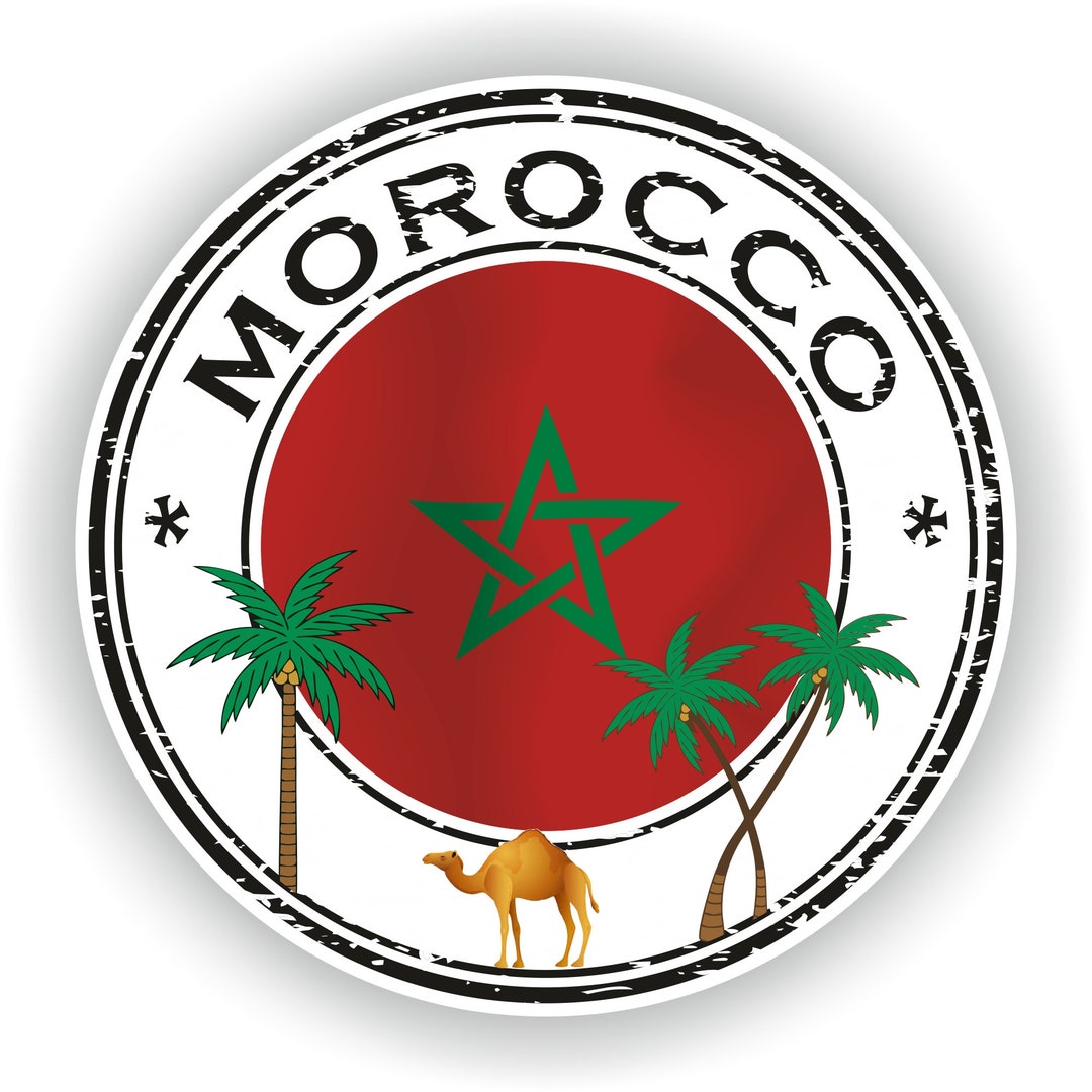 Morocco Seal Round Flag - Digital File Download - Svg, Png, Dxf, Eps ...