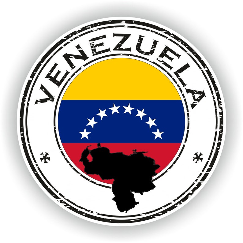 Venezuela Seal Sticker Round Flag for Laptop Book Fridge Guitar ...