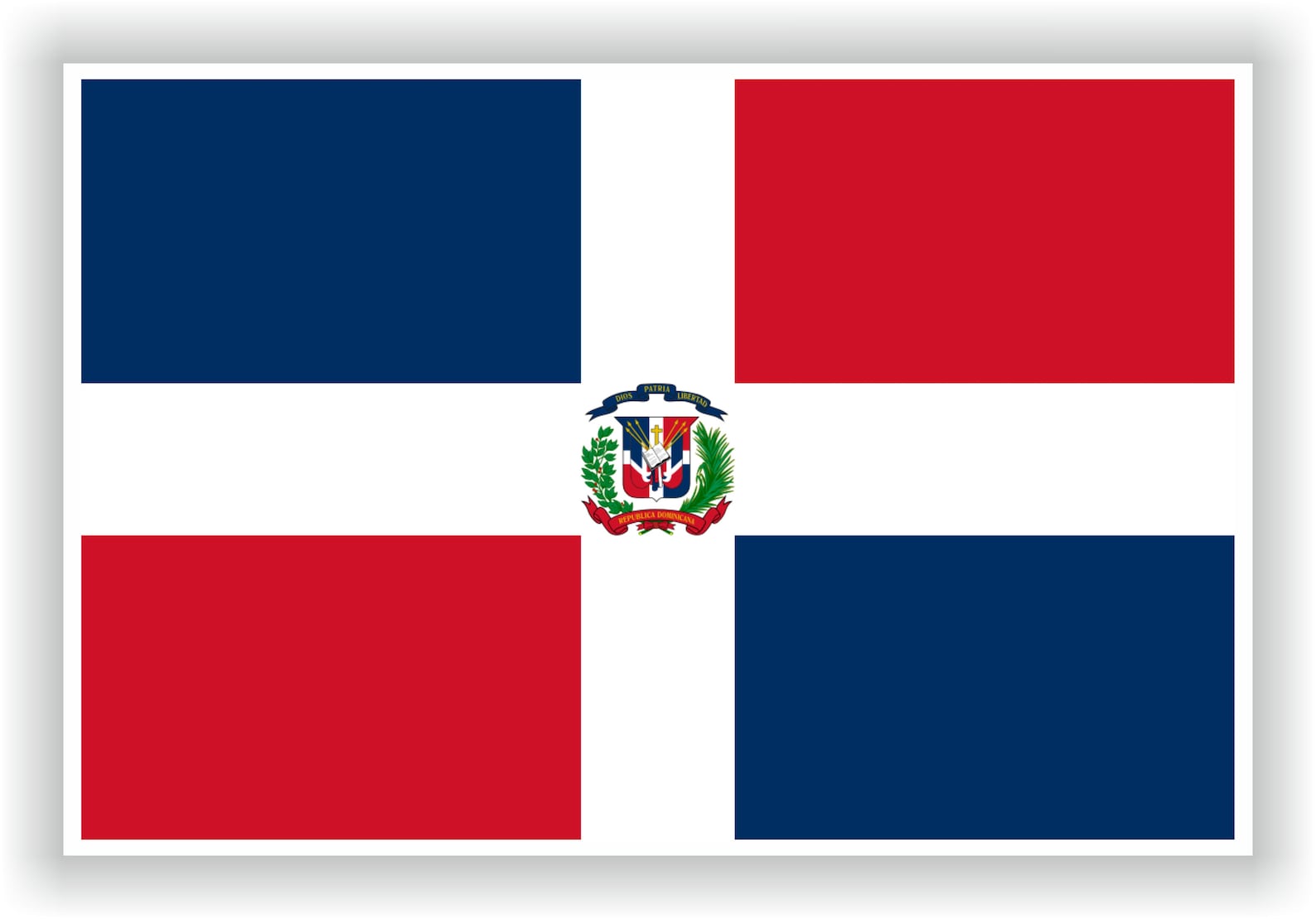 Dominican Republic Flag Sticker for Laptop Book Fridge Guitar ...