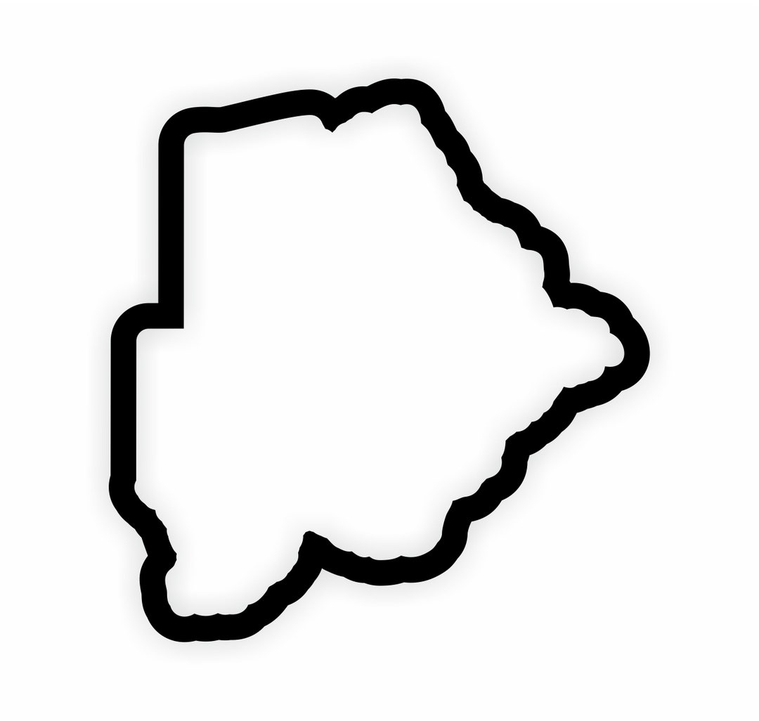 Botswana Map Flag Outline Sticker for Laptop Book Fridge Guitar ...