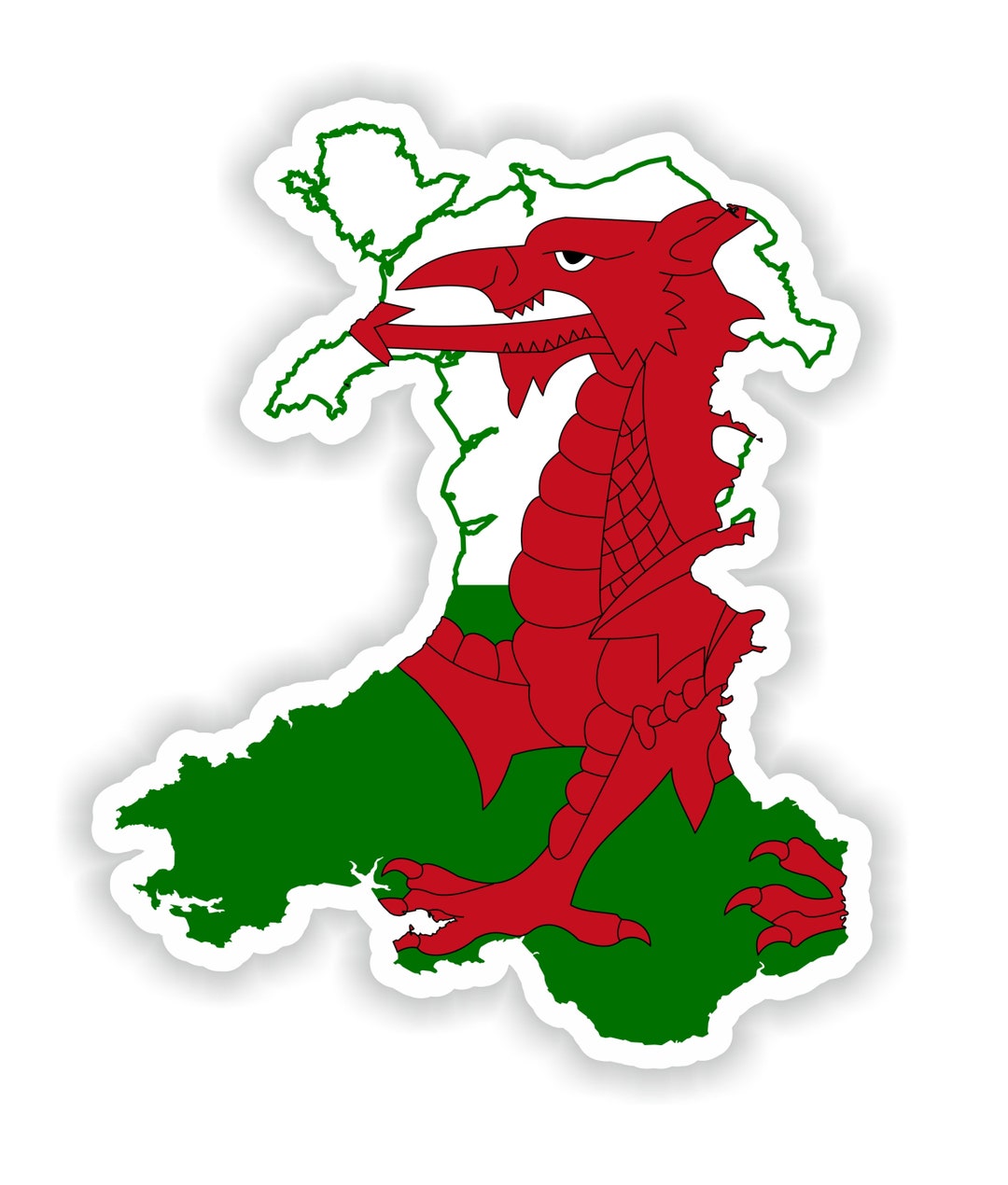 Wales Map Flag - Digital File Download - Svg, Png, Eps, Jpg - Etsy