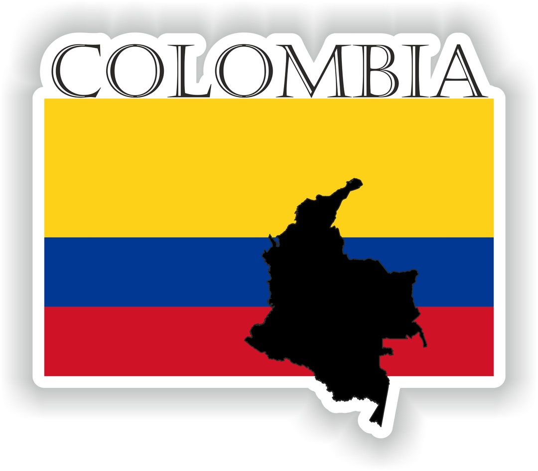 Colombia Sticker Flag MF for Laptop Book Fridge Guitar Motorcycle ...