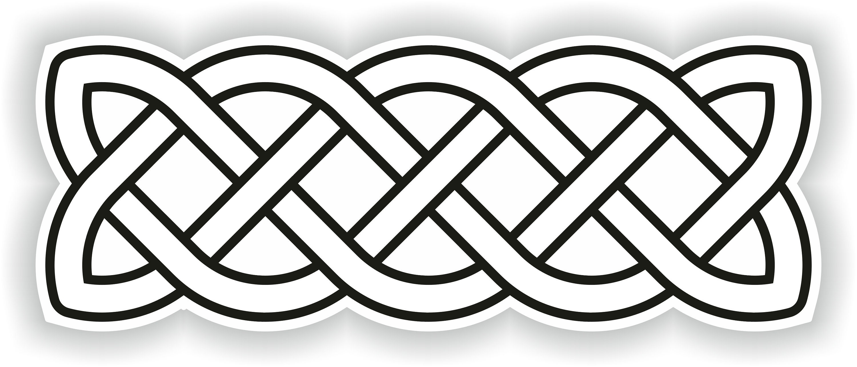 Celtic Knot White #08 Sticker for Laptop Book Fridge Guitar Motorcycle ...