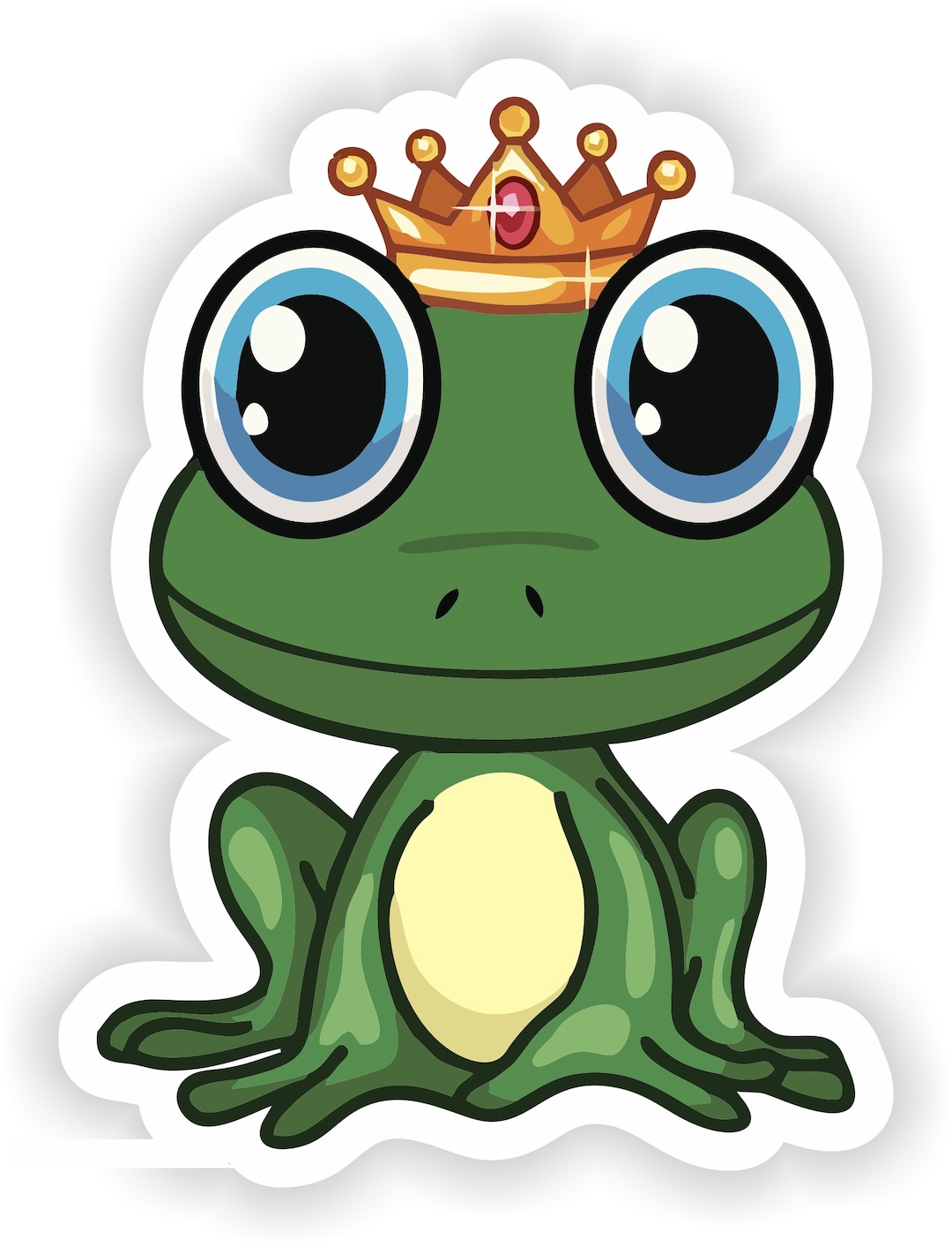 Frog Smiling Prince King - Digital File Download - Svg, Png, Eps, Jpg ...