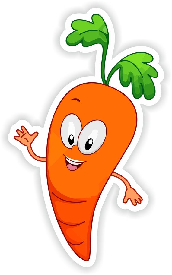 Smiling Carrot Sticker for Bumper Car Van Truck Motorcycle | Etsy