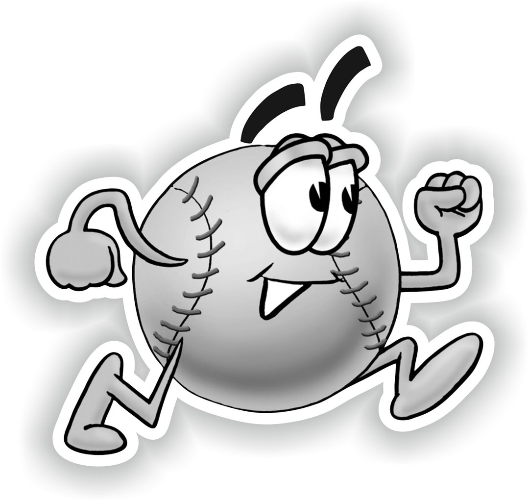 Baseball Sticker for Bumper Car Van Truck Motorcycle Helmet Toolbox ...