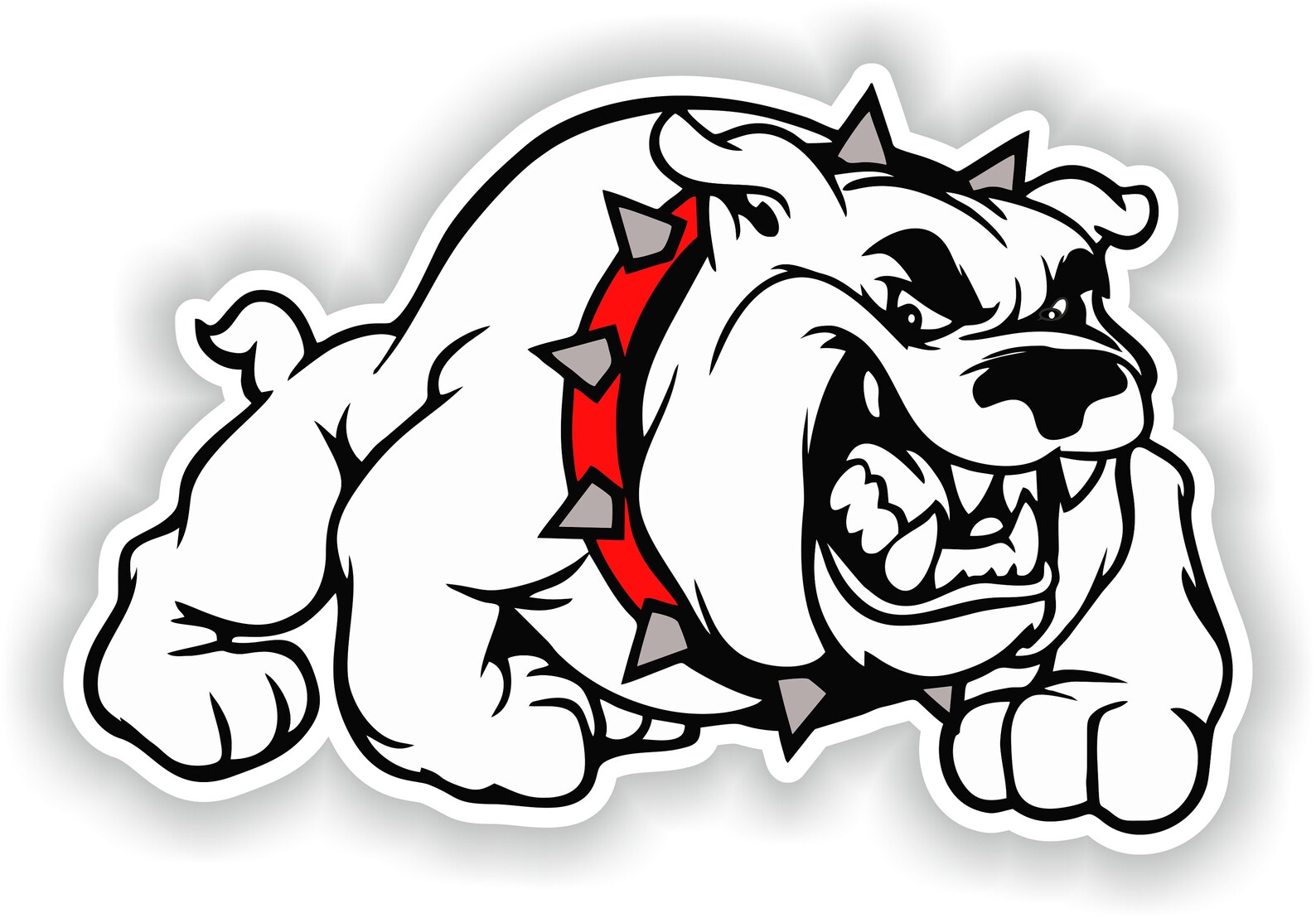 Angry Bulldog Sticker for Bumper Car Van Truck Motorcycle Helmet ...