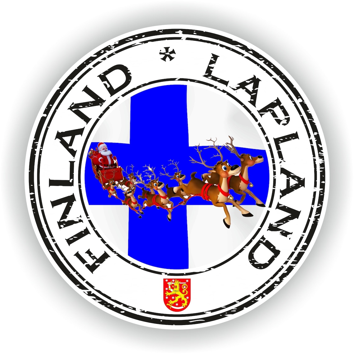 Finland Lapland Seal Sticker Round Flag for Laptop Book Fridge - Etsy