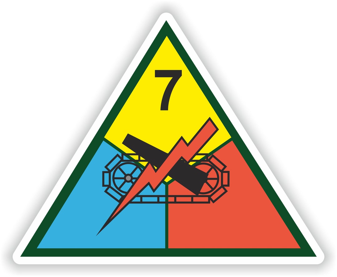 7th US Armored Division Military Sticker for Laptop Book Fridge Guitar ...
