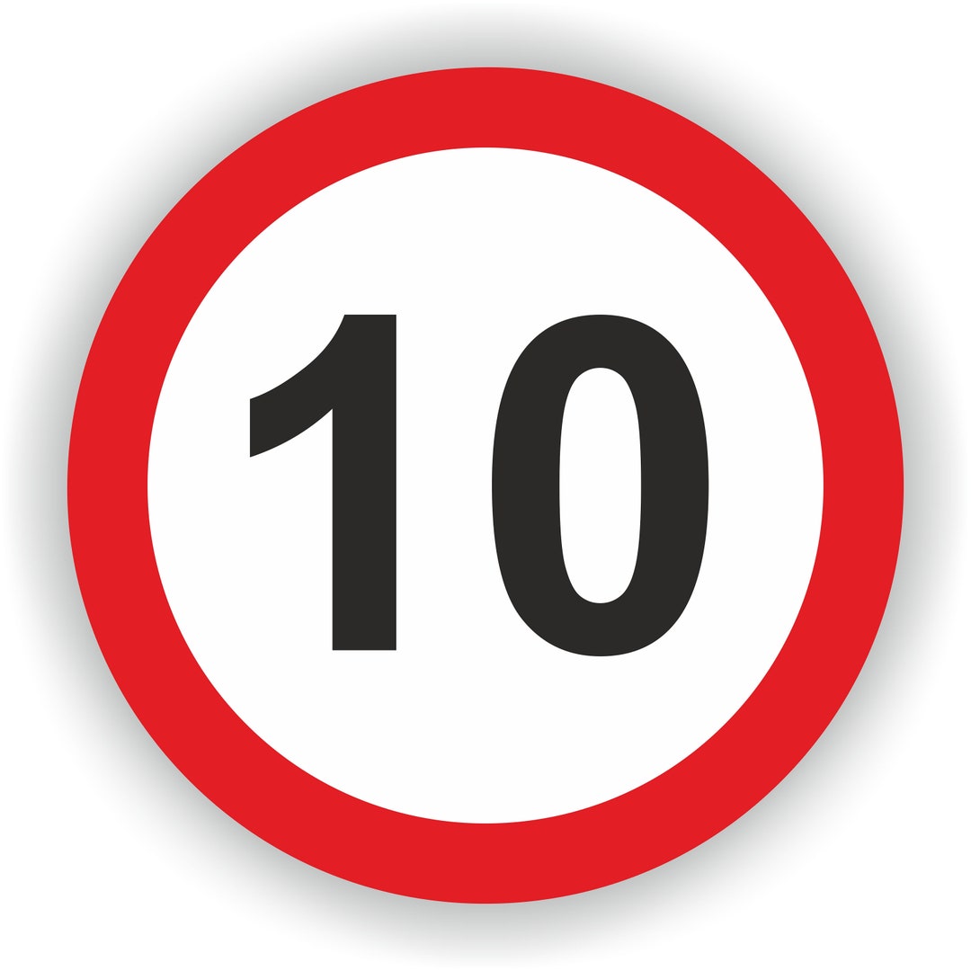 Speed Limit 10 Warning Sticker for Truck Bumper Car Laptop Book Fridge ...