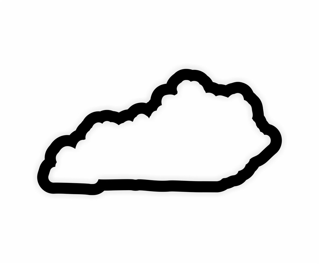 Kentucky Map Flag Outline Sticker for Laptop Book Fridge Guitar ...