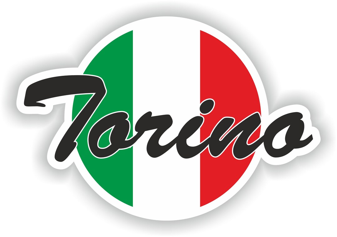 Torino Italy Country Code Oval Sticker With Flag for Bumper Laptop Book ...