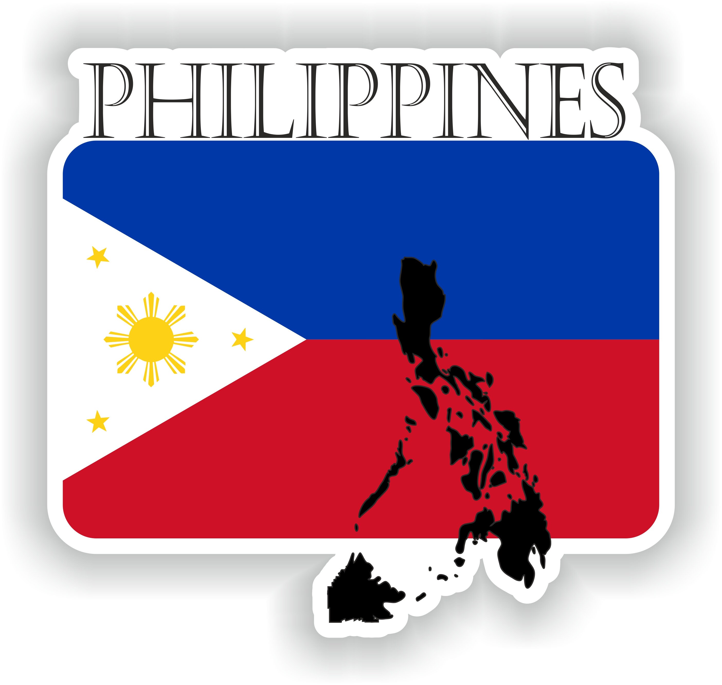 Philippines Sticker Flag MF for Laptop Book Fridge Guitar Motorcycle ...