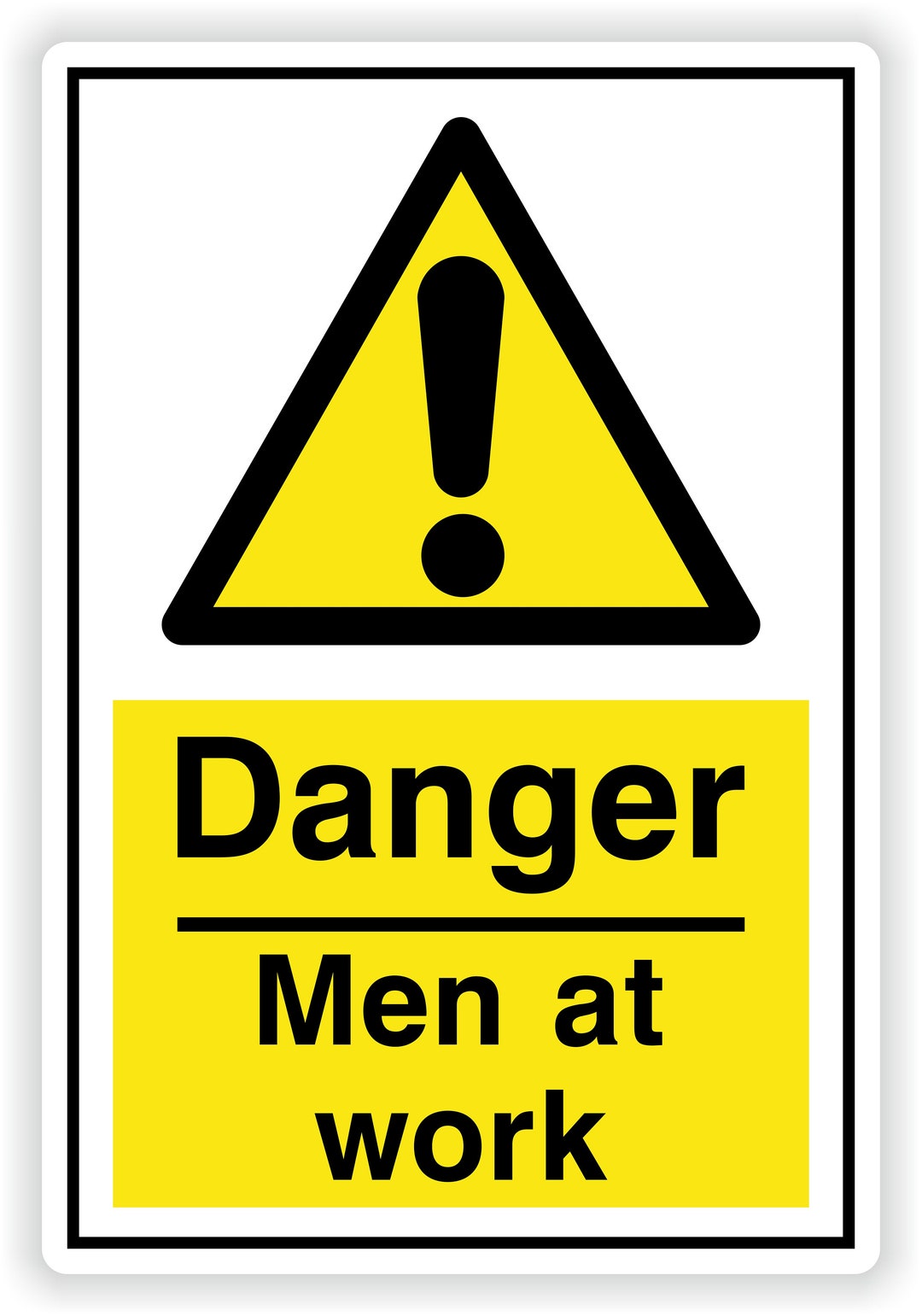 Danger Men at Work Funny Safety Warning Sticker for Bumper Car Laptop ...