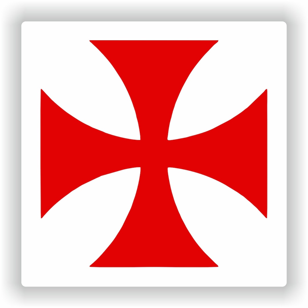 Masonic Emblem Red Cross Freemasonry Sticker for Laptop Book Fridge ...