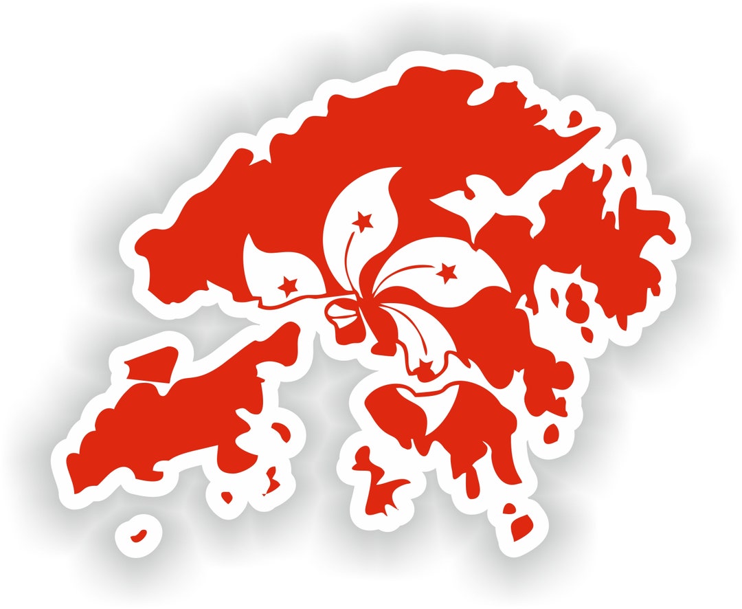 Hong Kong Map Flag - Digital File Download - Svg, Png, Eps, Jpg - Etsy