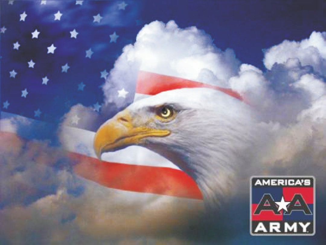 USA Eagle Flag #22 Sticker for Bumper Car Van Truck Motorcycle Helmet ...