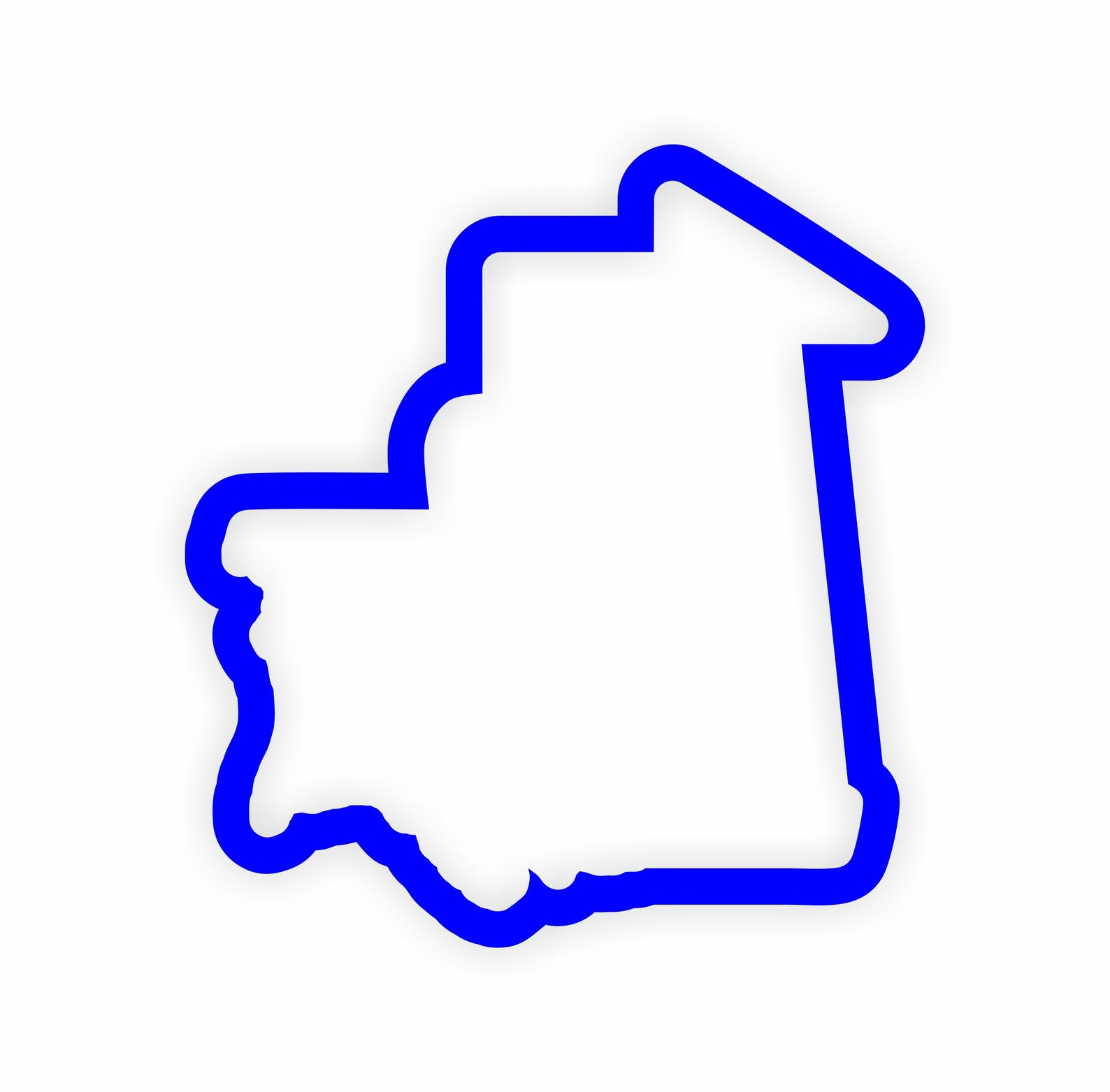 Mauritania Map Flag Outline Sticker for Laptop Book Fridge Guitar ...