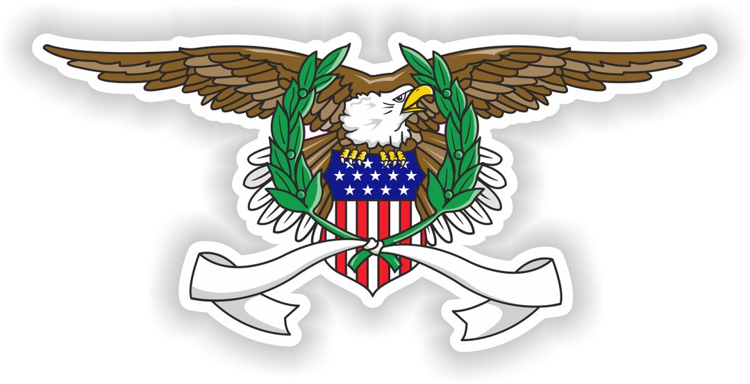USA Eagle #02 Flag Sticker for Bumper Car Van Truck Motorcycle Helmet ...
