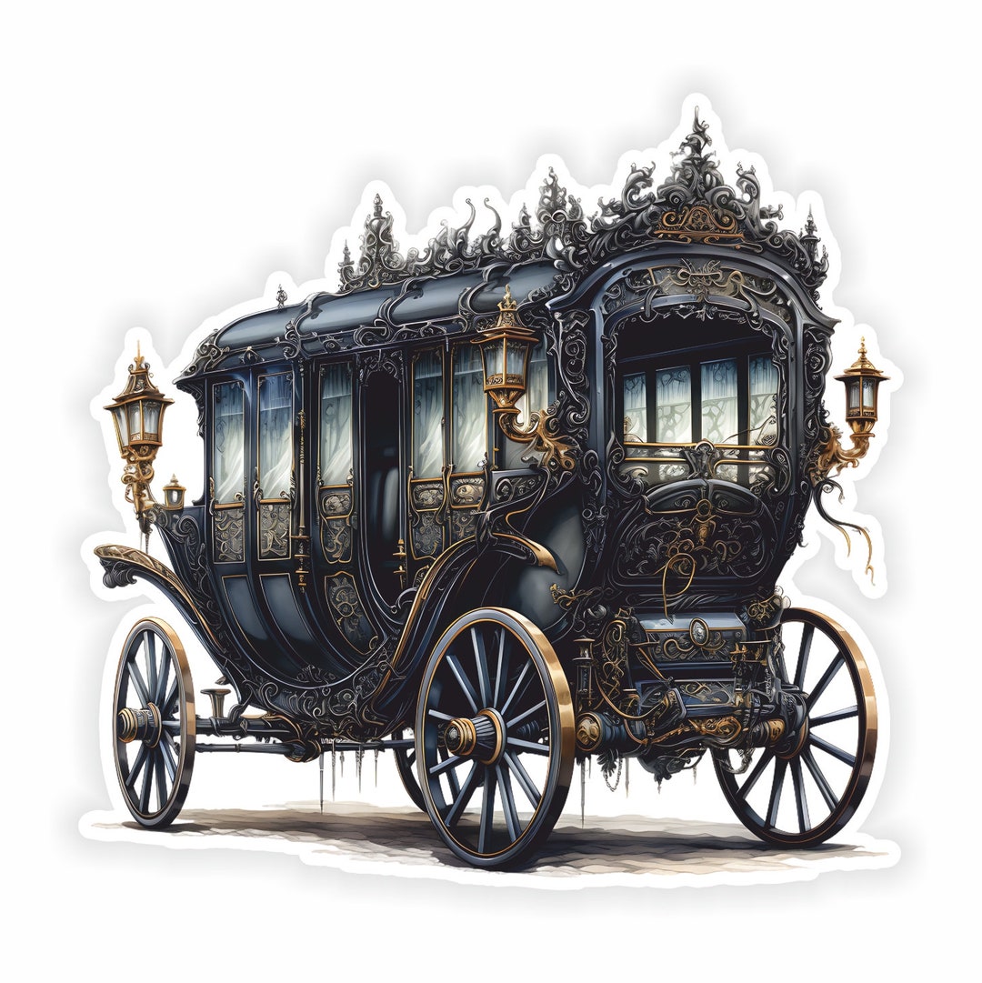 Dark Academia Gothic Carriage #54 Vinyl Waterproof Sticker - Etsy