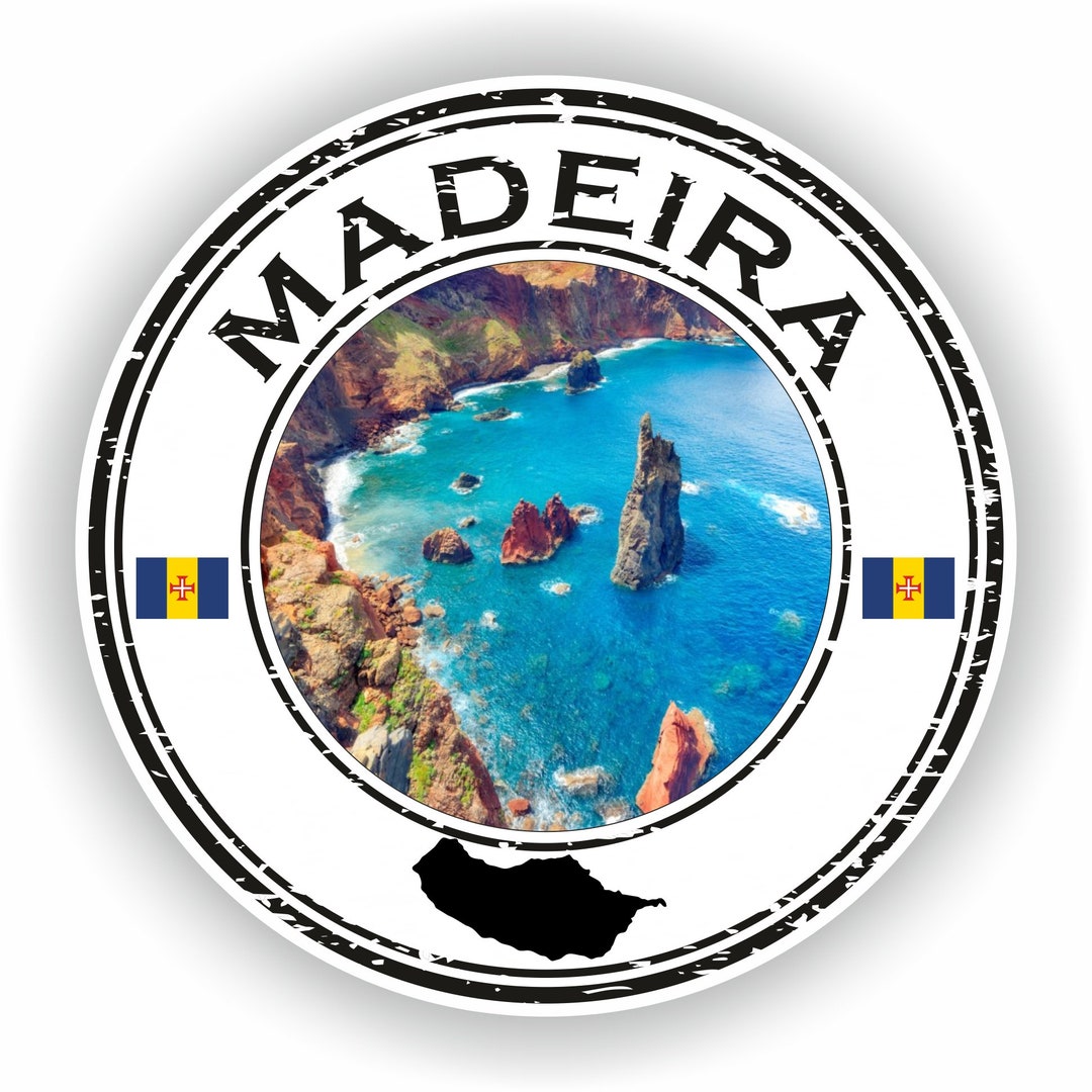 Madeira Portugal #02 Seal Sticker Round Flag for Laptop Book Fridge ...