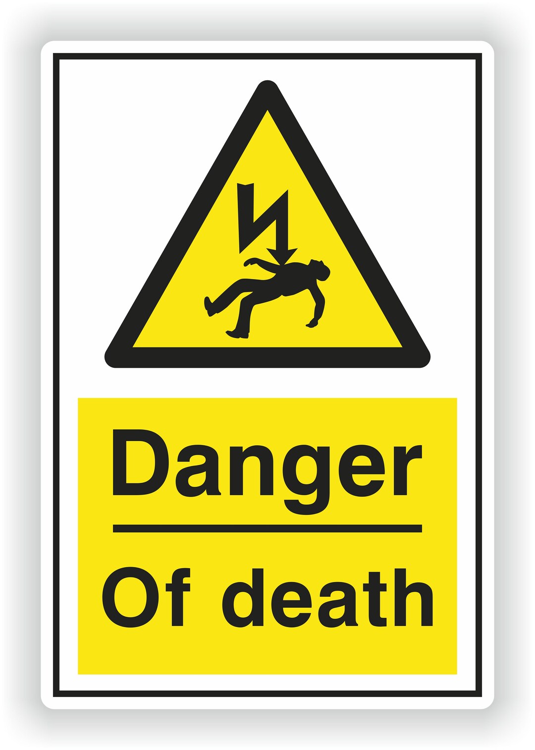 Danger of Death Safety Warning Sticker for Bumper Car Laptop Book ...