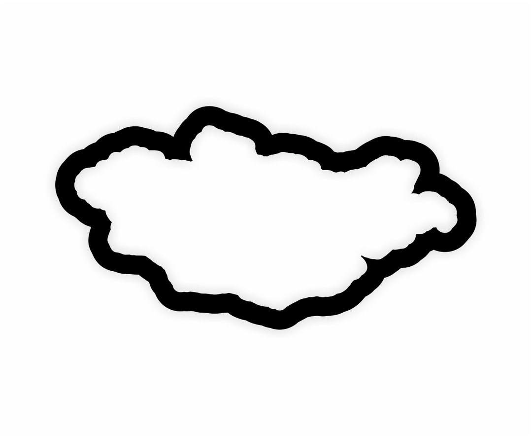 Mongolia Map Flag Outline Sticker for Laptop Book Fridge Guitar ...