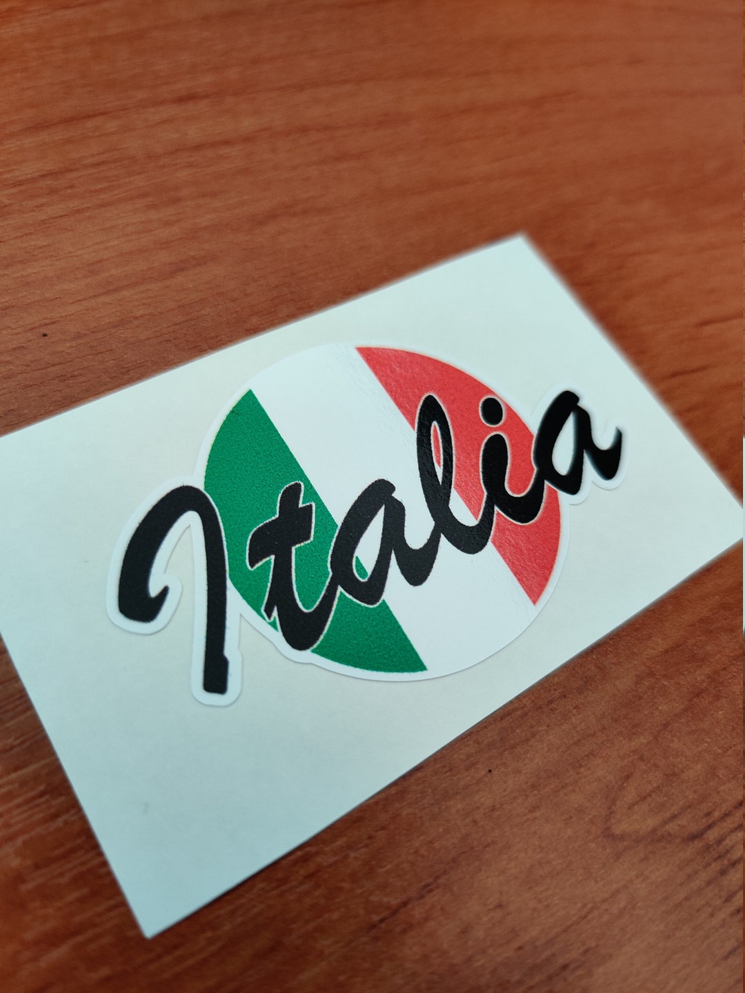 Italia Round Flag Sticker for Laptop Book Fridge Guitar Motorcycle ...